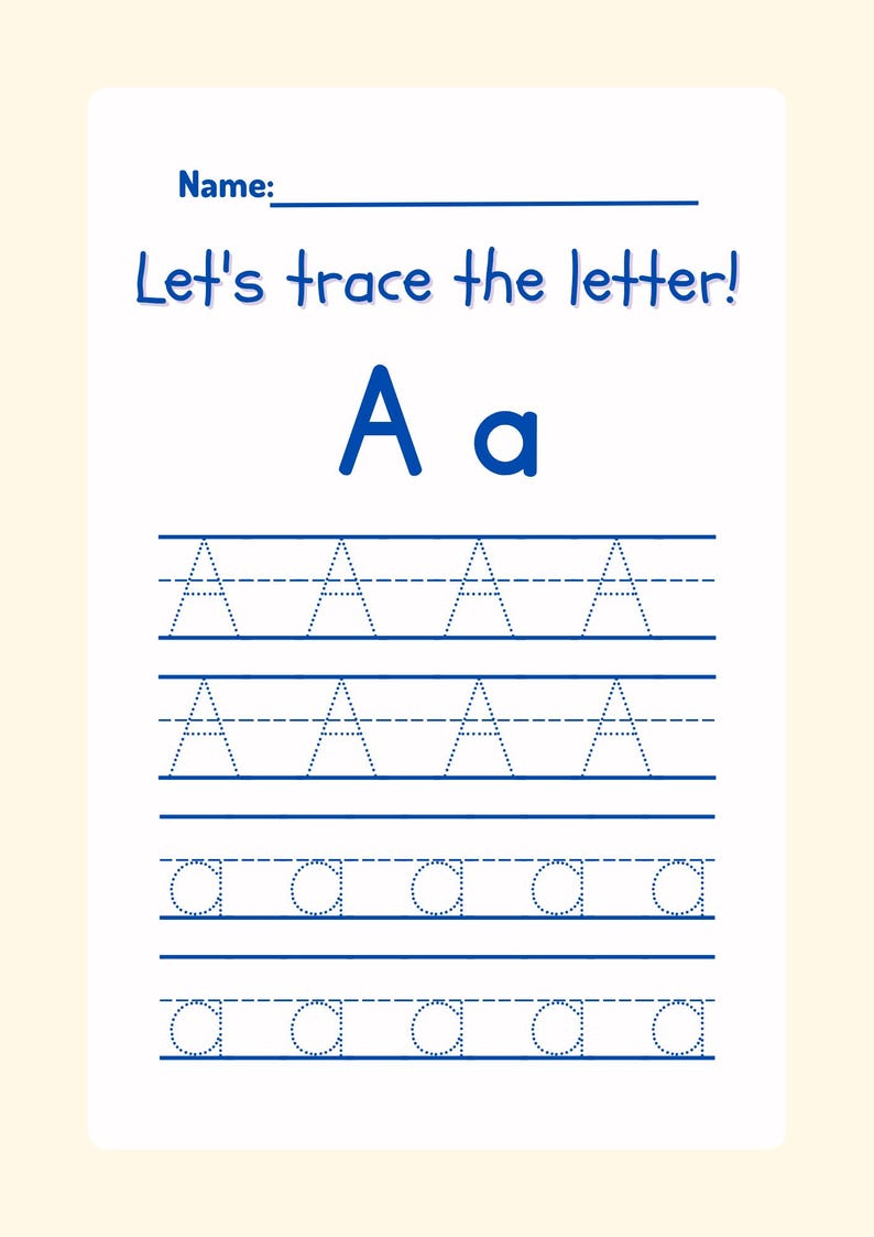 Let's Trace the Letter Digital Download PDF File - Etsy