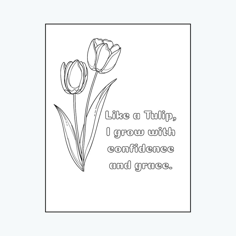 Kids Affirmation Coloring Book: Positive Flower Messages for Ages 4-8 ...