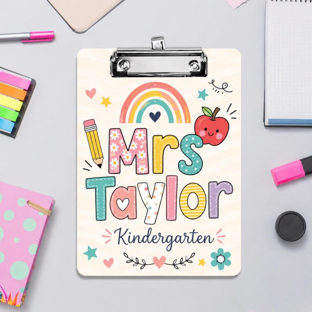 Back to School Teacher Appreciation Gift, Custom Acrylic Clipboard With ...