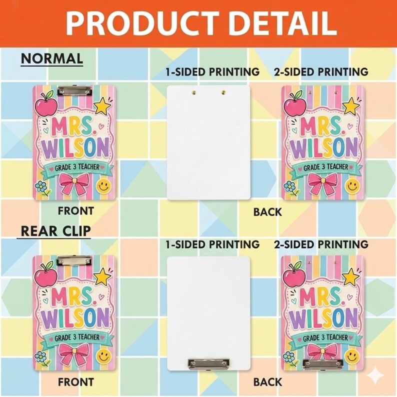 Back to School Teacher Appreciation Gift, Custom Acrylic Clipboard With ...