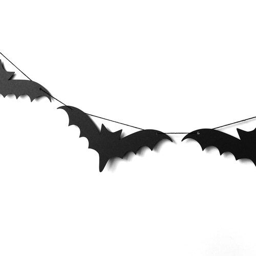 Halloween Bat Garland Bunting Party Decor October Birthday - Etsy
