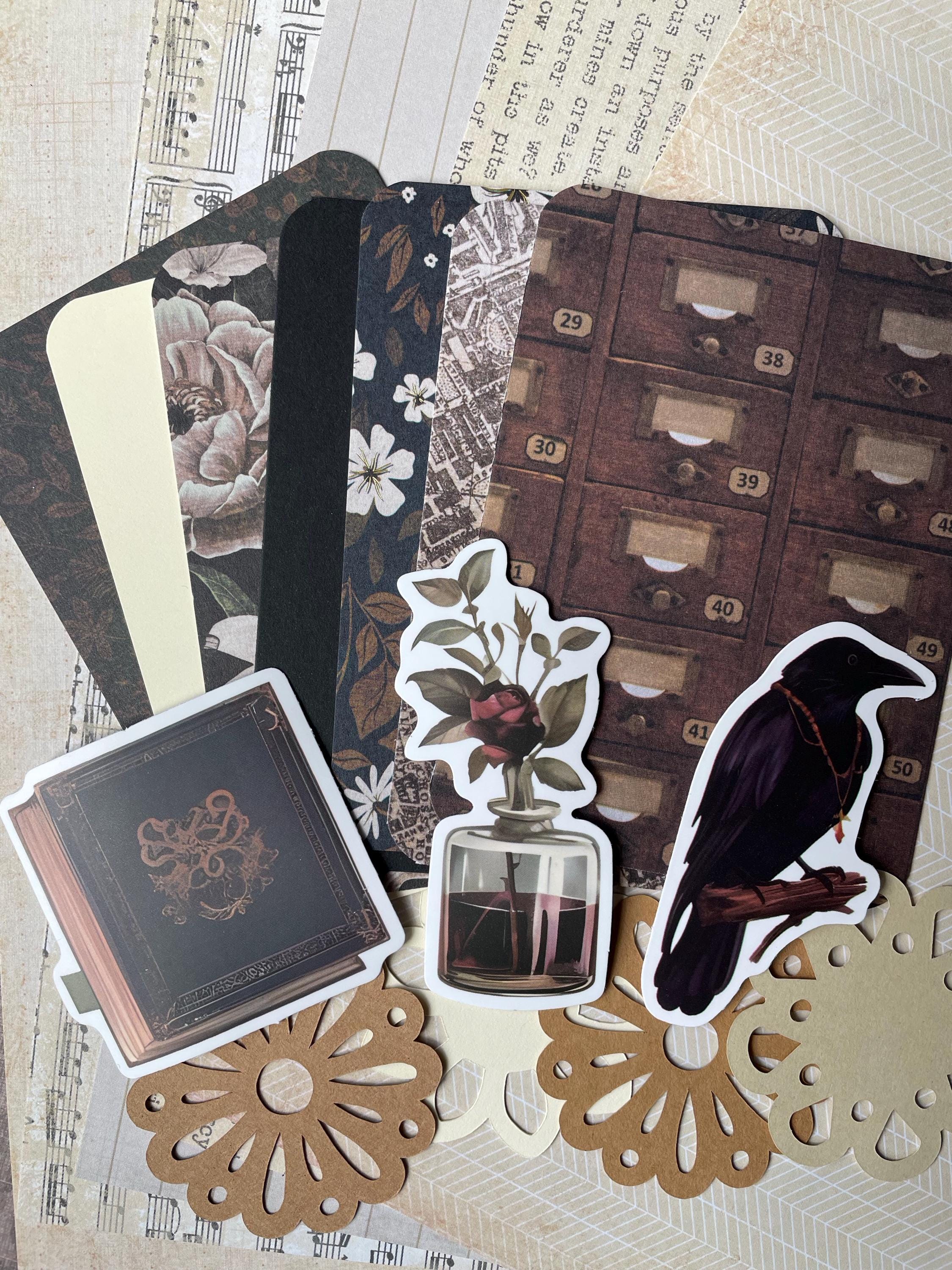 Journaling Ephemera, Dark Academia Scrapbooking Kit, Junk Journal ...