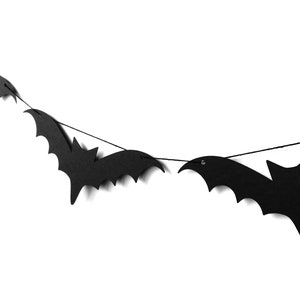 Halloween Bat Garland, Bunting Party Decor, October Birthday Banner ...