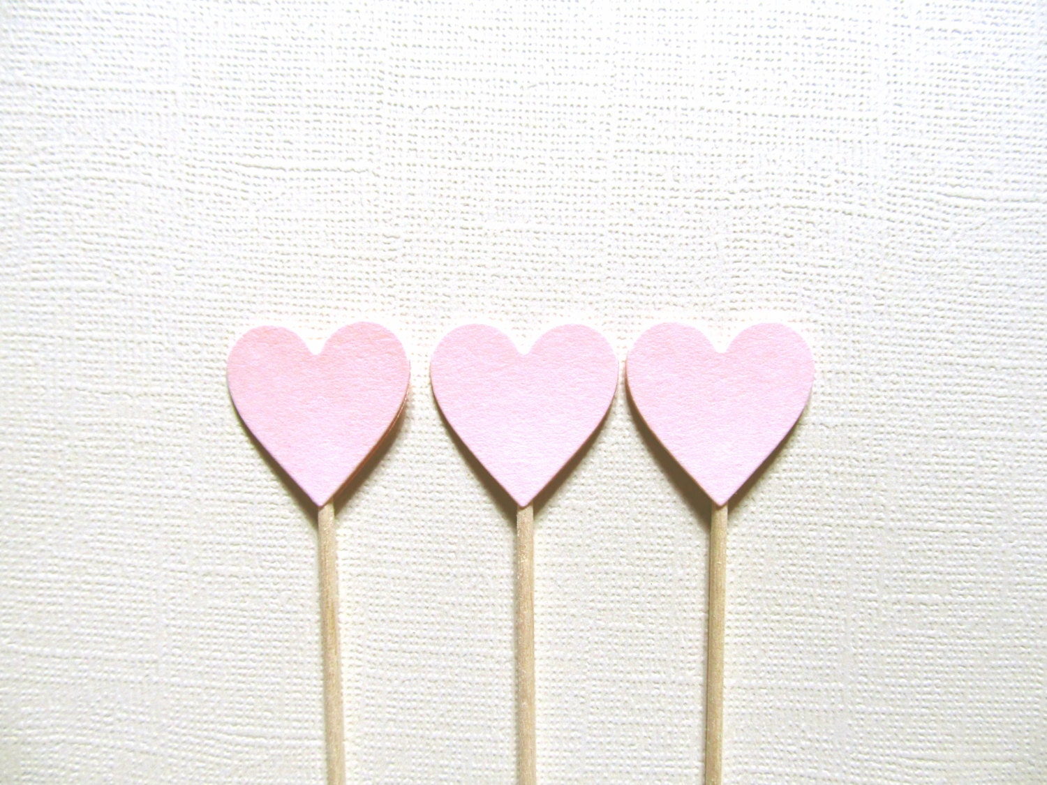 Valentine's Day Decor 24 Pink Heart Cupcake Toppers Food | Etsy