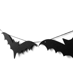 Halloween Bat Garland, Bunting Party Decor, October Birthday Banner ...