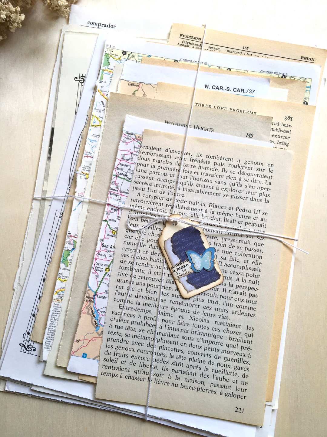 Over 60 Vintage and Antique Book Pages, Paper Kit Junk Journal Supplies ...