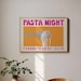 Pasta Night Horizontal Poster - Spaghetti Poster - Food Print - Modern ...