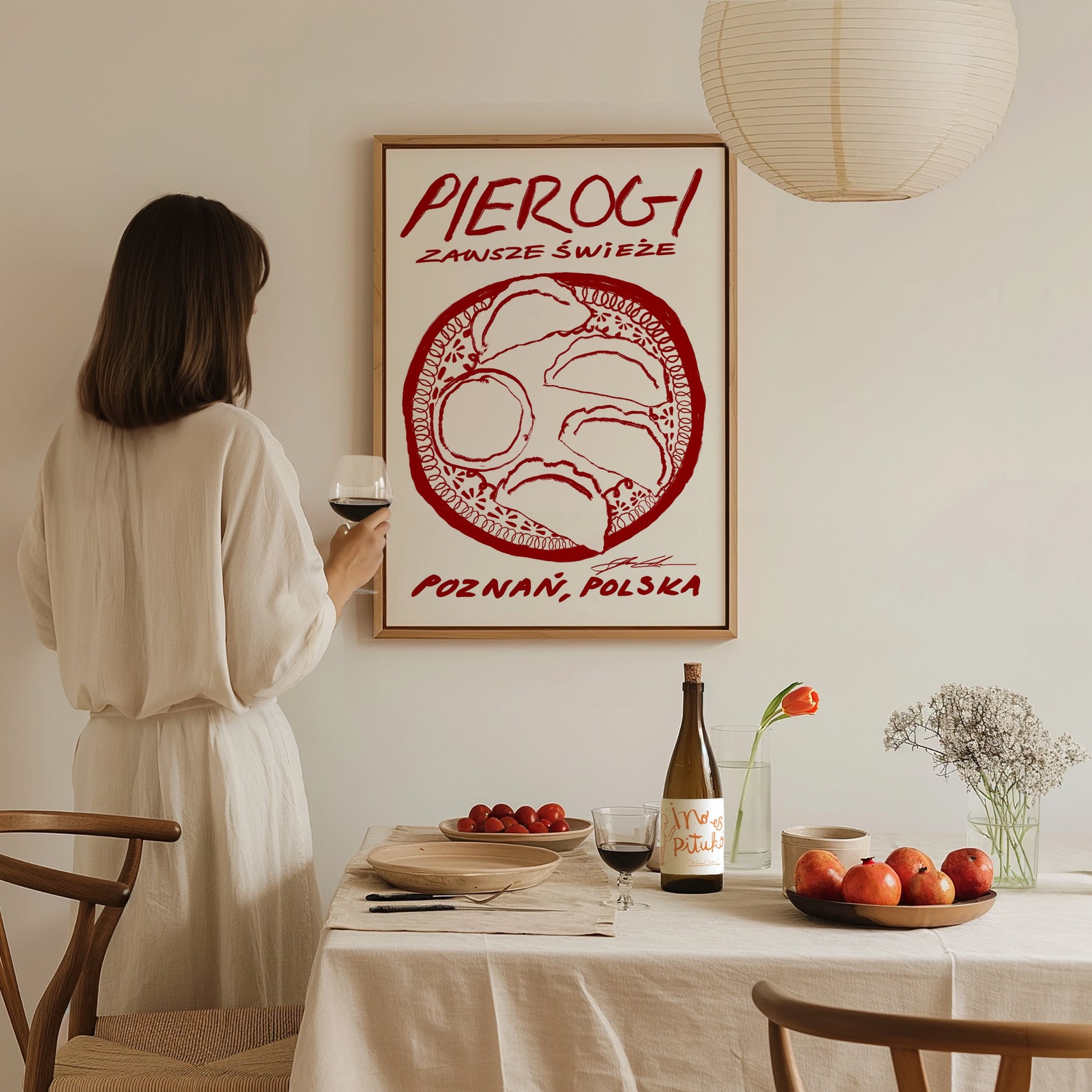 Pierogi Poster: Retro Polish Dumplings Print, Kitchen Wall Art - Etsy