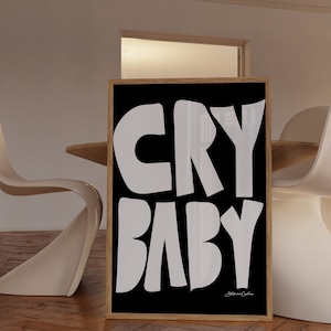 Cry Baby Poster - Mid Century Print - Aesthetic Room Decor - 70s Trendy ...