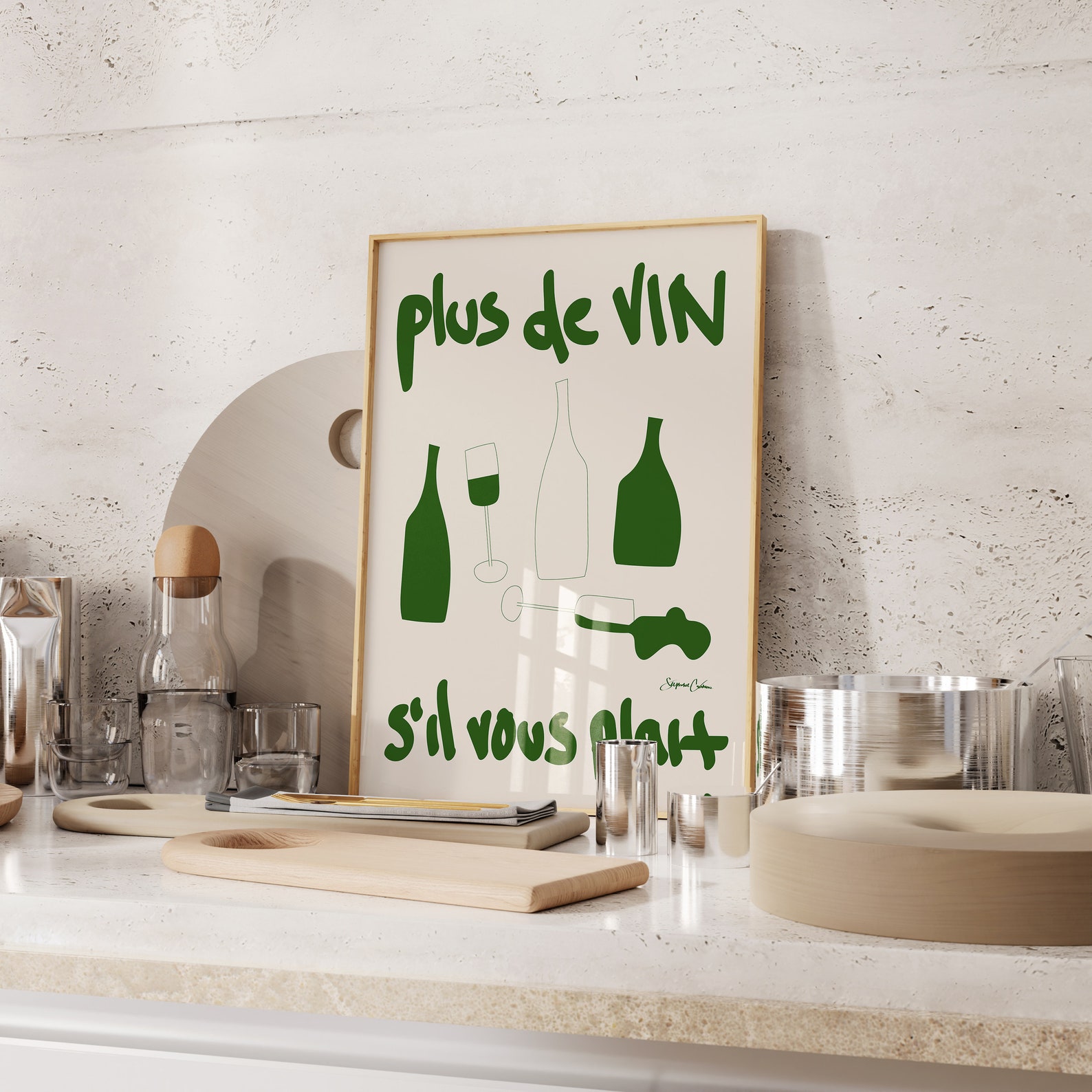 French Wine Poster Retro Drink Poster French Poster Bar - Etsy