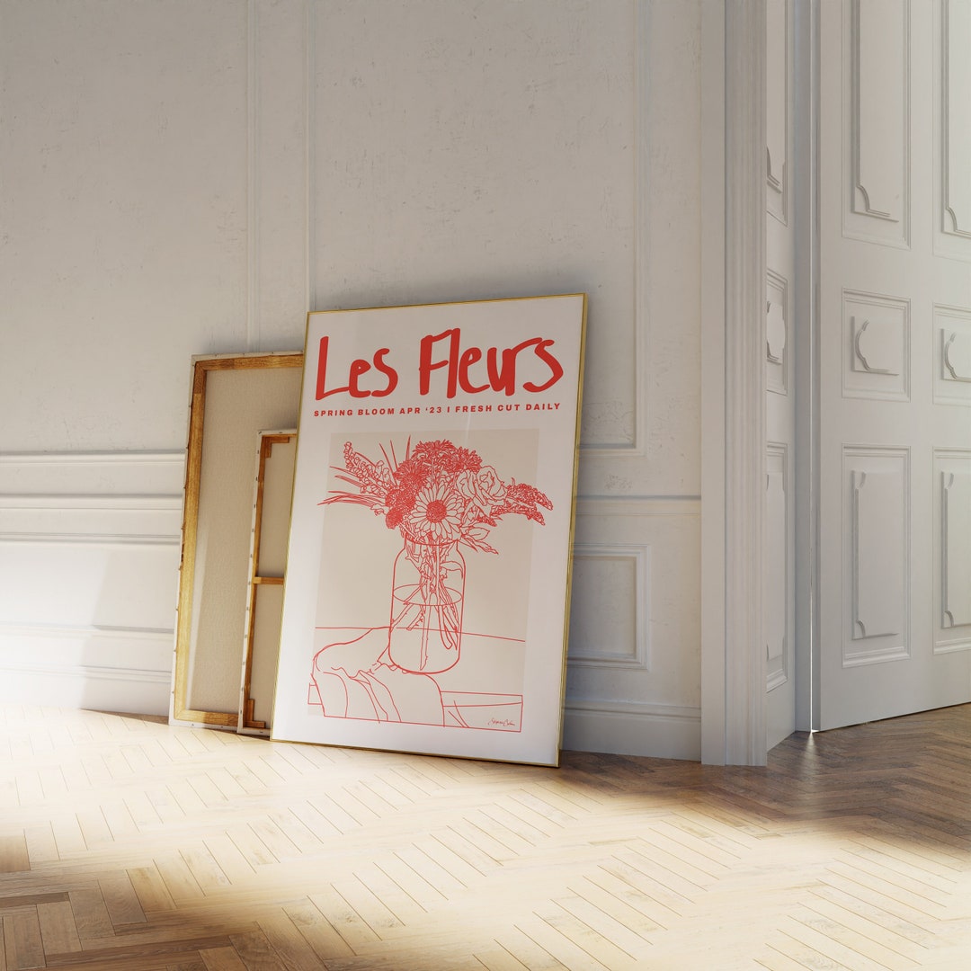 Les Fleurs Poster - Botanical Poster - Flowers Wall Art - Exhibition ...