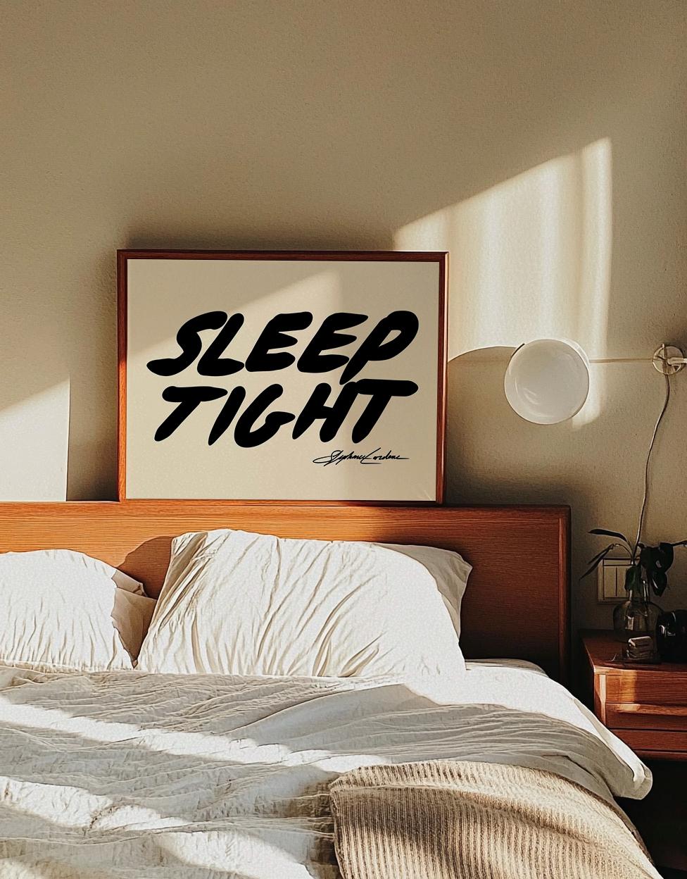 Sleep Tight Large Horizontal Wall Art, Above Bed Poster Print - Etsy