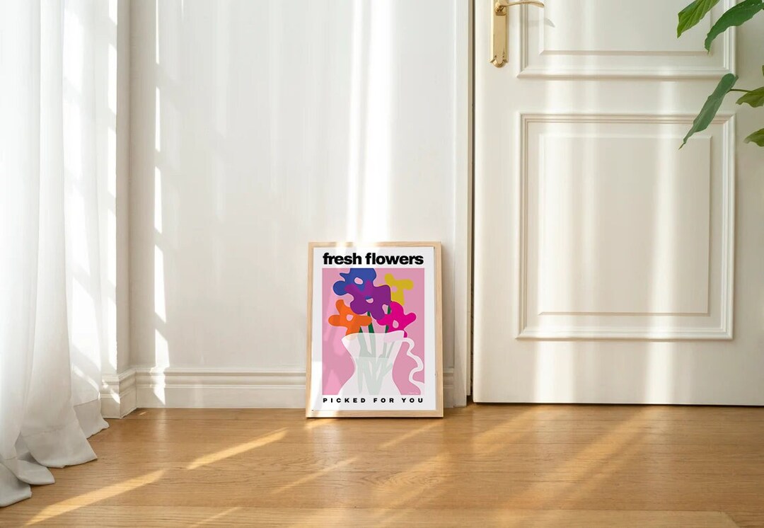 Fresh Flowers Poster Botanical Poster Pop Art Print - Etsy