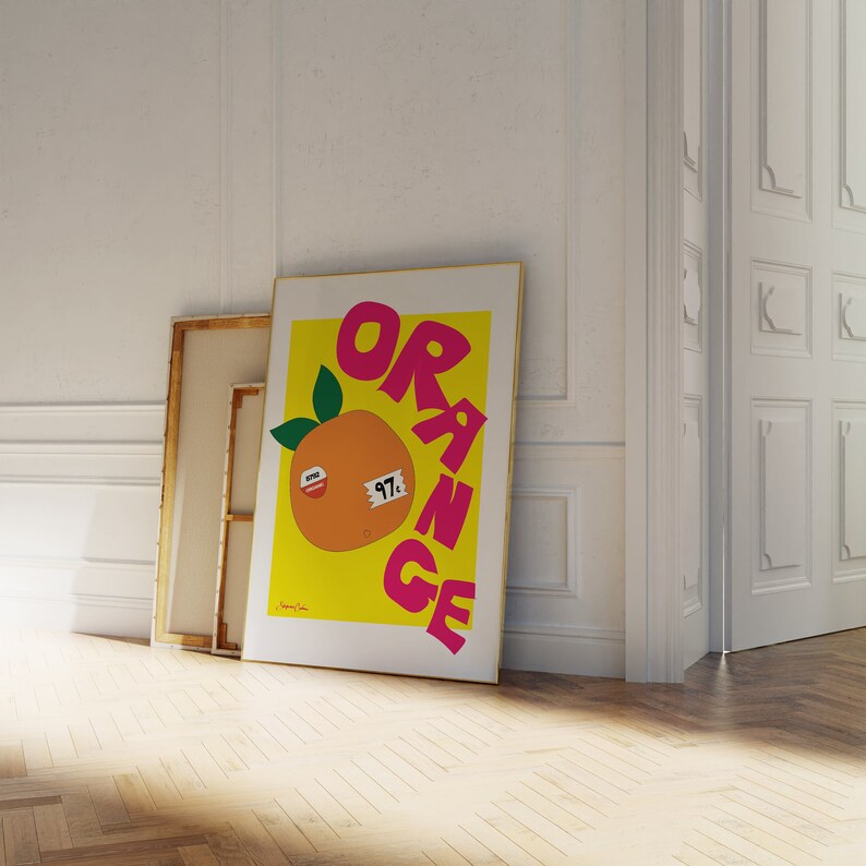 Oranges Pop Art Print: Colorful Fruit Illustration - Etsy New Zealand