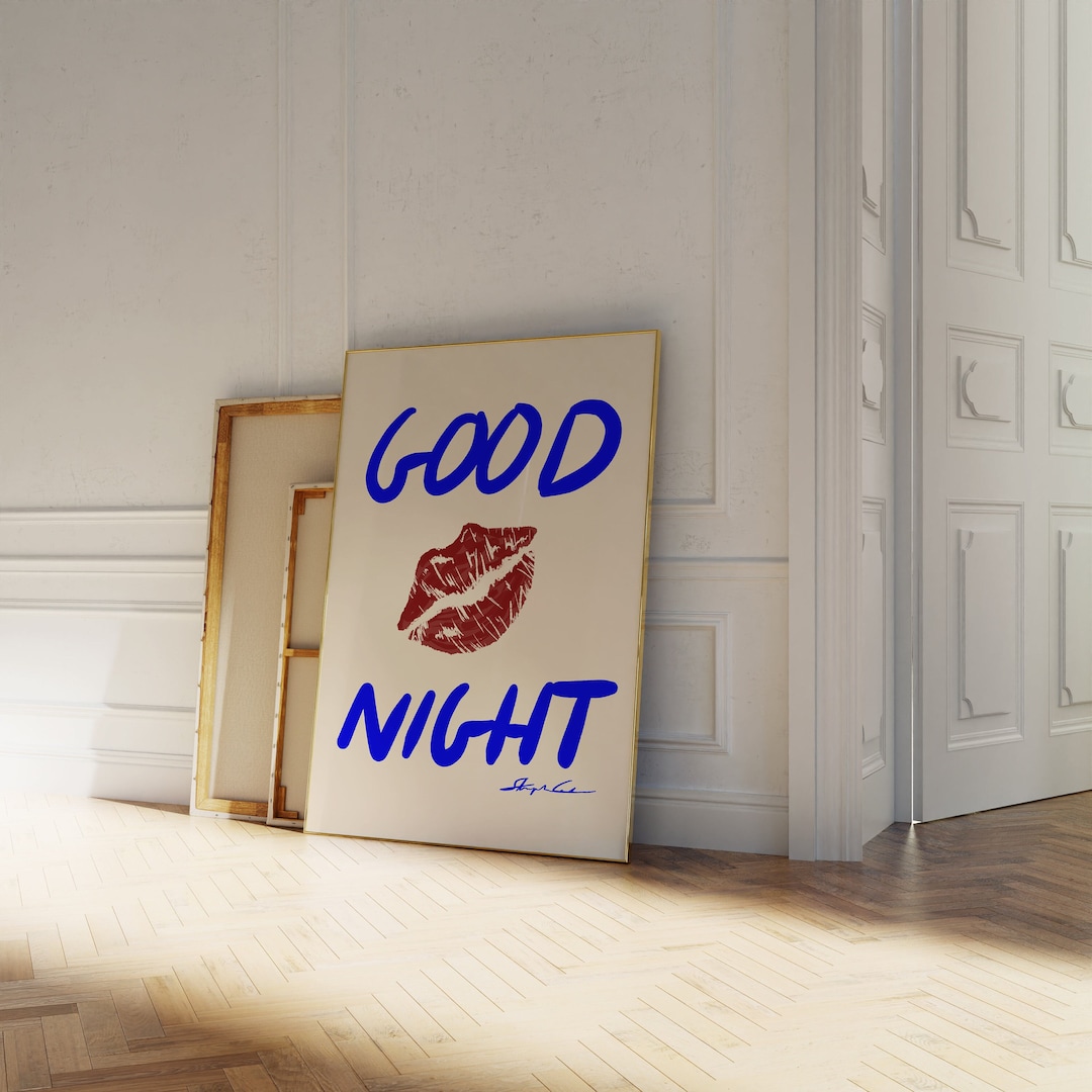 Good Night Print, Mid Century Print, Aesthetic Wall Art, Bauhaus Print ...