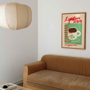 Retro Kopitiam Poster: Vintage Asian Coffee Bar Art Print, Coffee ...