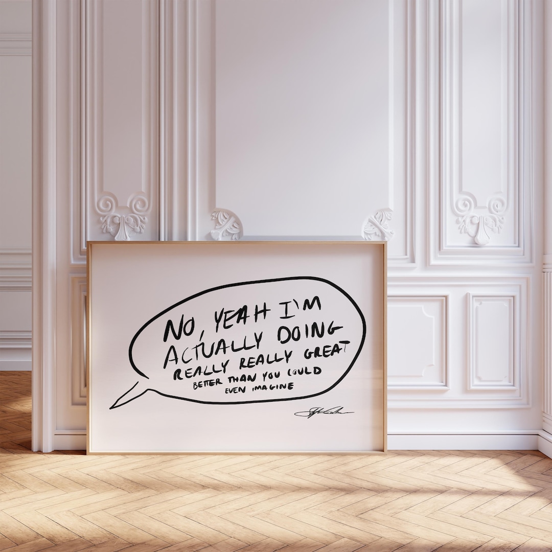 Doing Great Print, Funny Quote Wall Art, Mid Century Modern Decor - Etsy