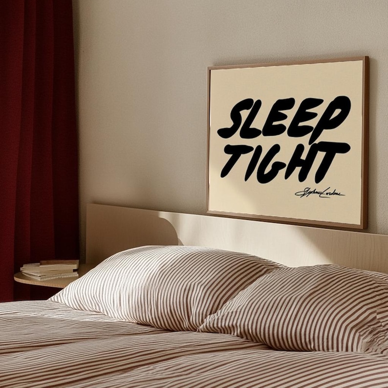 Sleep Tight Large Horizontal Wall Art, Above Bed Poster Print - Etsy