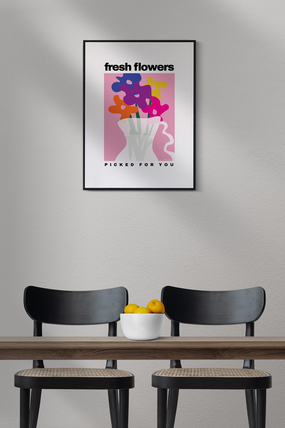 Fresh Flowers Poster - Botanical Poster - Pop Art Print - Floral ...