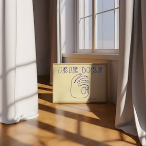 Okie Doke Horizontal Print, Mid Century Aesthetic Wall Art, Trendy ...