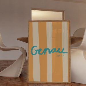 Genau Print: Modern Boho German Quote Wall Art - Etsy