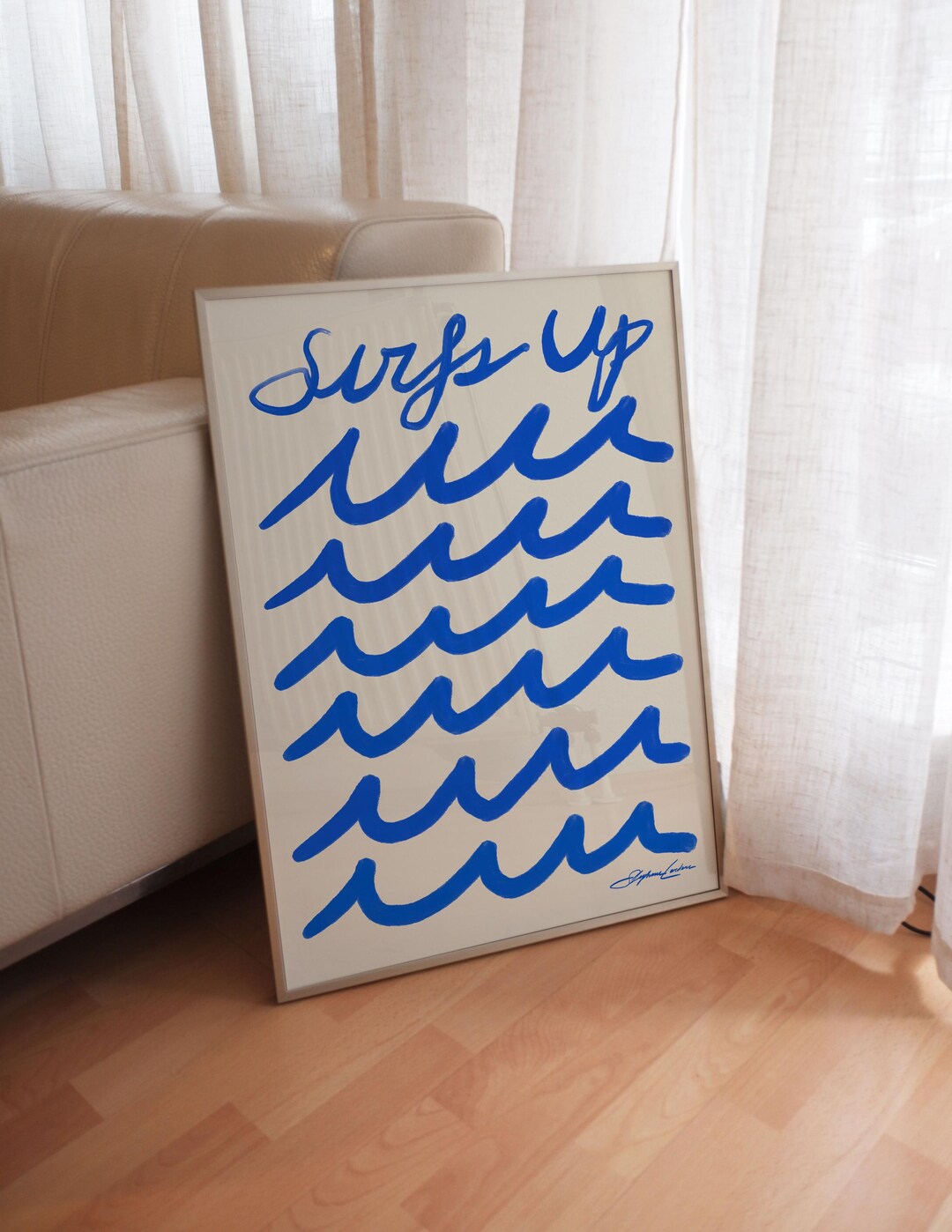 Surfs up Poster Print: Retro Coastal Wave Art for Gallery Wall - Etsy
