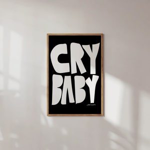 Cry Baby Poster - Mid Century Print - Aesthetic Room Decor - 70s Trendy ...