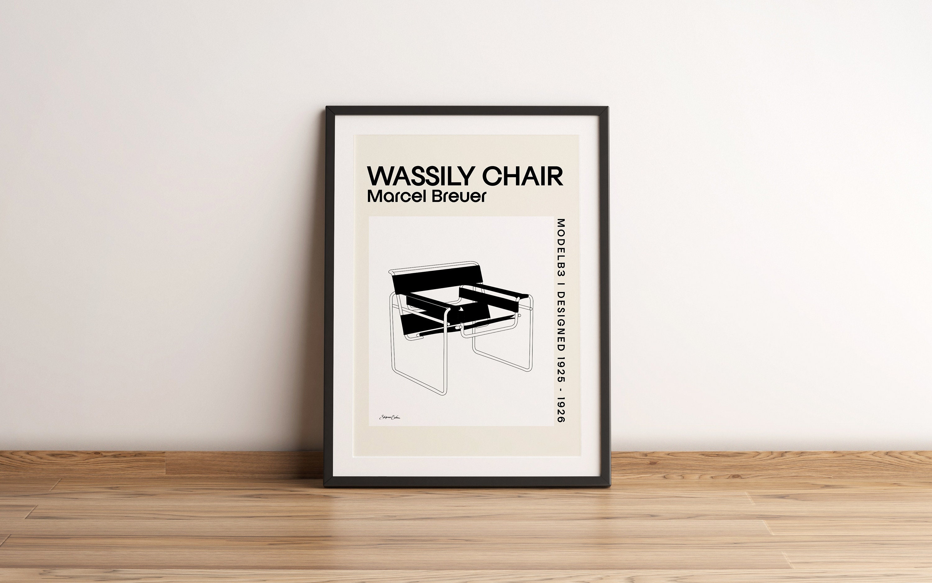 Wassily Chair Marcel Breuer Poster Minimalistic Poster - Etsy Canada