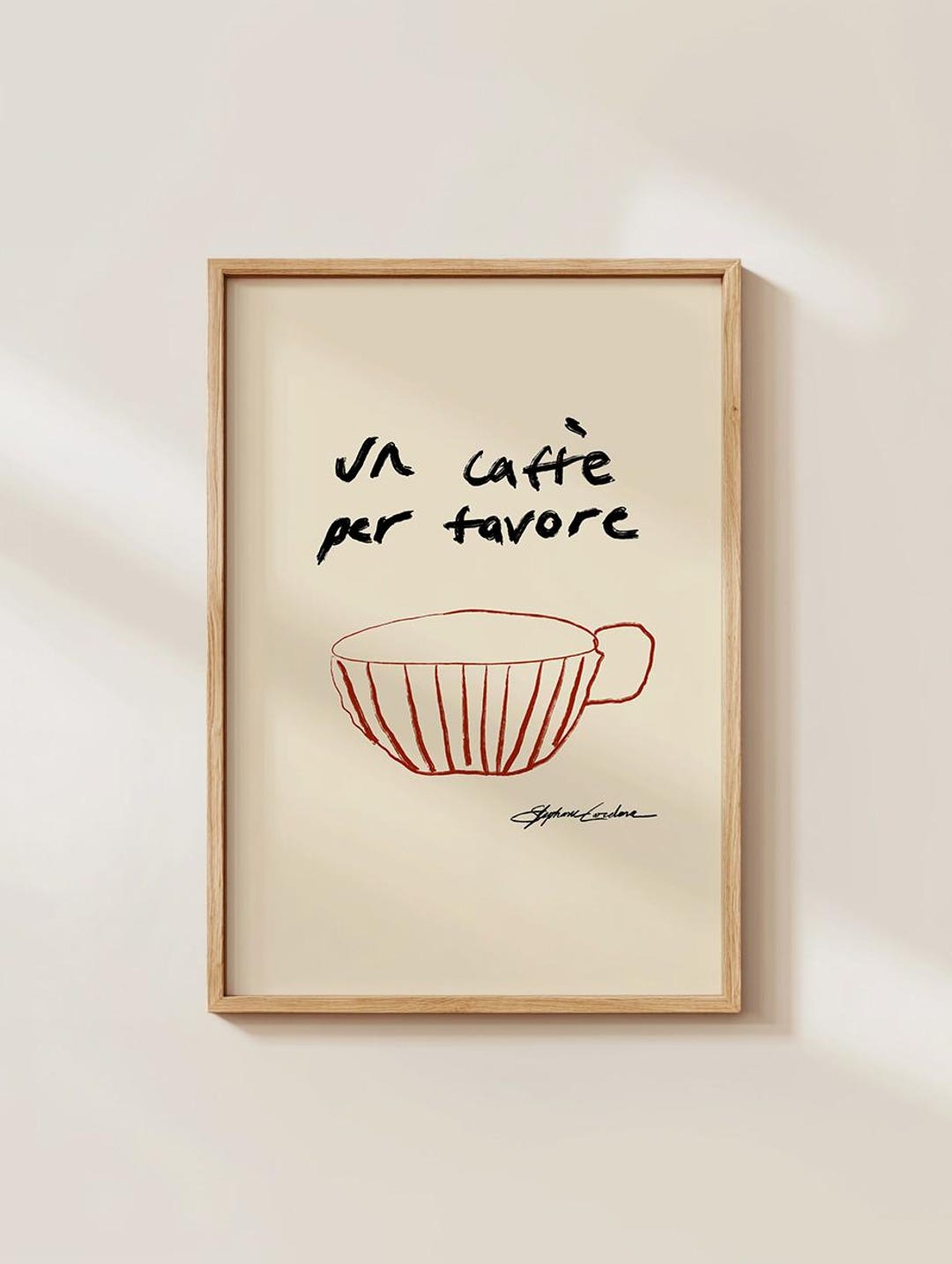 Un Caffe per Favore Poster, Coffee Poster, Retro Coffee Poster ...