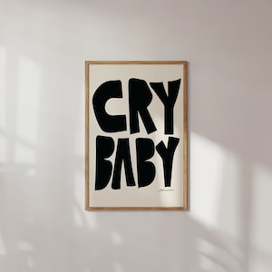 Cry Baby Poster - Mid Century Print - Aesthetic Room Decor - 70s Trendy ...