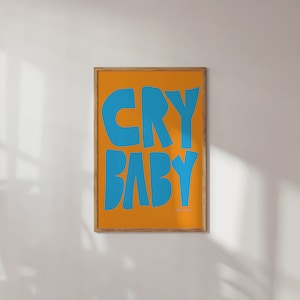 Cry Baby Poster - Mid Century Print - Aesthetic Room Decor - 70s Trendy ...
