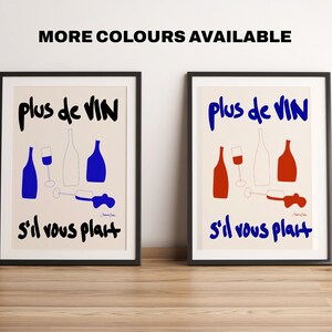 French Wine Poster Retro Drink Poster French Poster Bar Cart Decor Print Kitchen Art ...