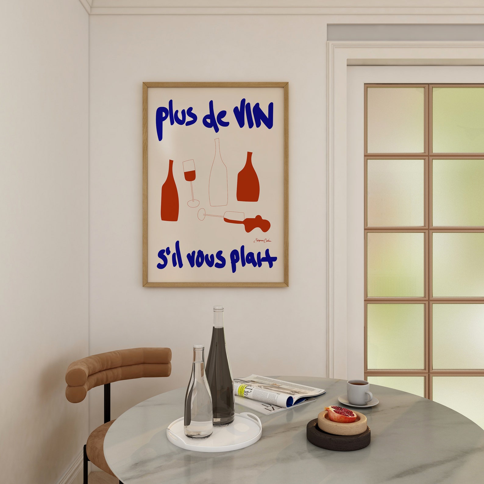 French Wine Poster Retro Drink Poster French Poster Bar - Etsy