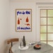 French Wine Poster Retro Drink Poster French Poster Bar - Etsy