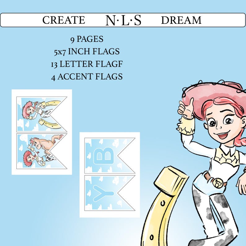 Toy Story Birthday Banner | Printable Party Garland | 5x7” Flags | Toy ...