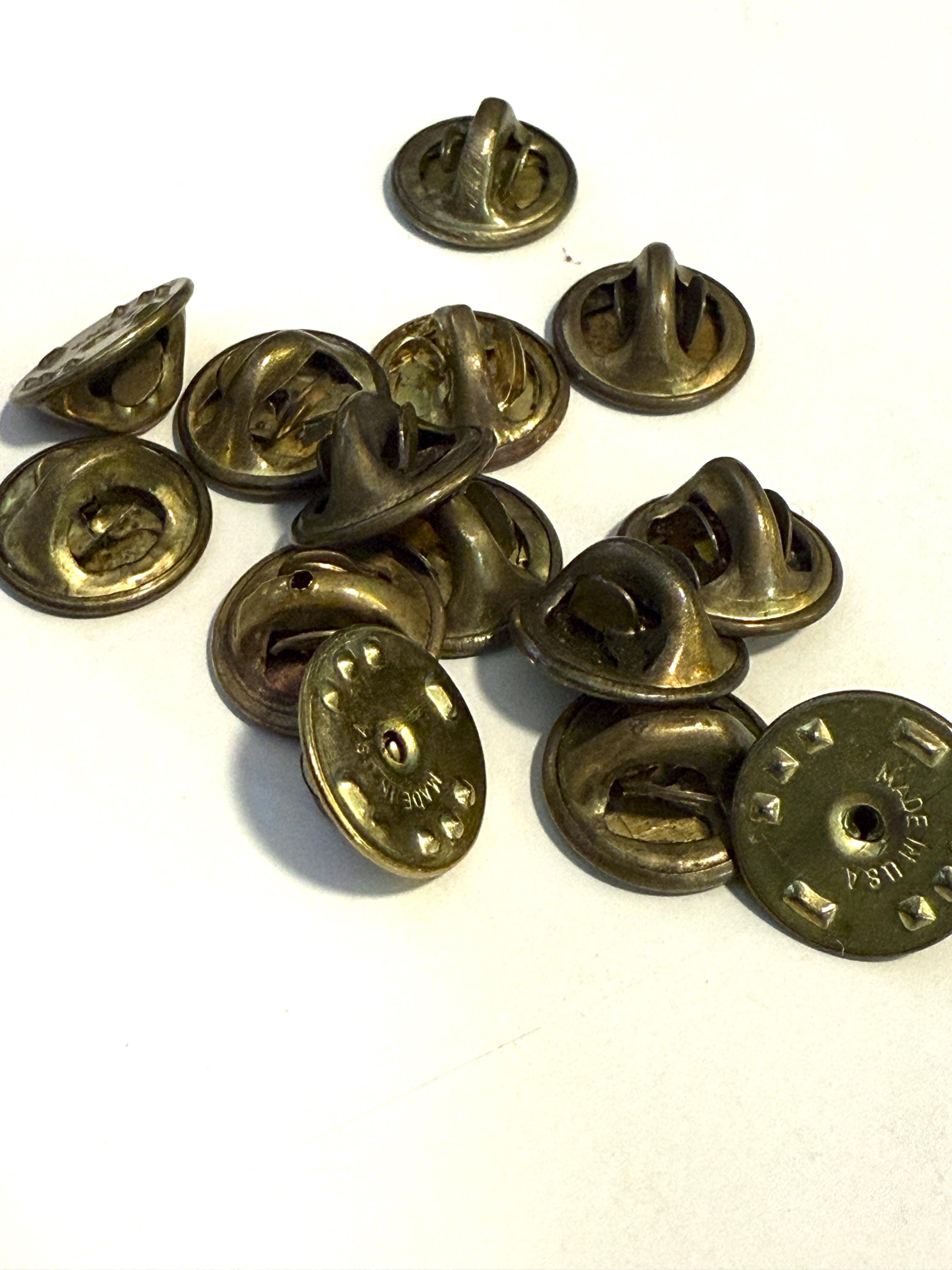 Lot of 14 Pin Push Backs All Variations of Gold Tone - Etsy