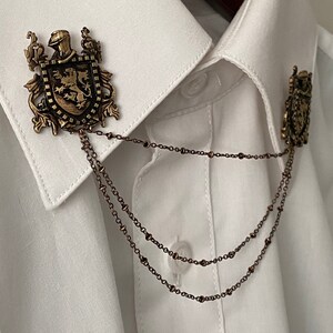 Family Crest Collar Pins Shield Coat of Arms Personalized - Etsy
