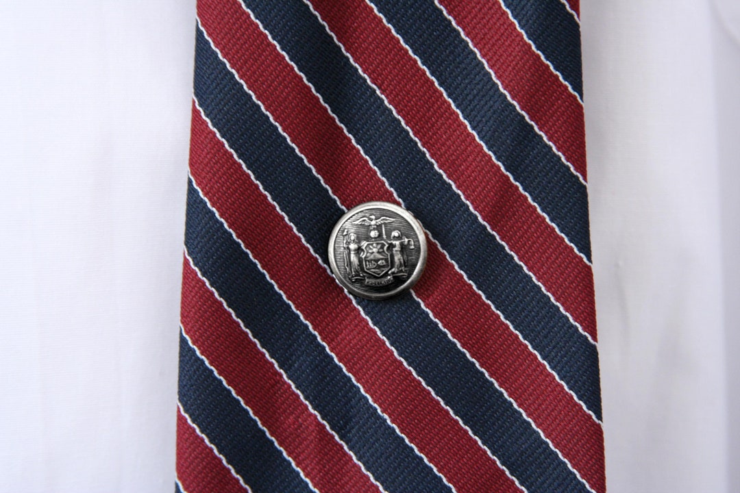 New York Tie Tack NYPD FDNY Lapel Pin - Made With a Vintage Uniform ...
