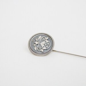 Family Crest Stick Pin Shield Coat of Arms Sterling Silver Gift for Him ...
