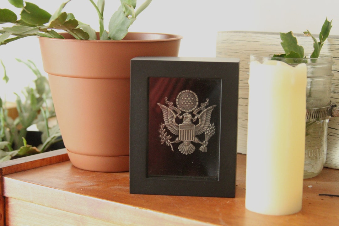 US Army Shadow Box Armed Forces Eagle Military Keepsake - Made With a ...