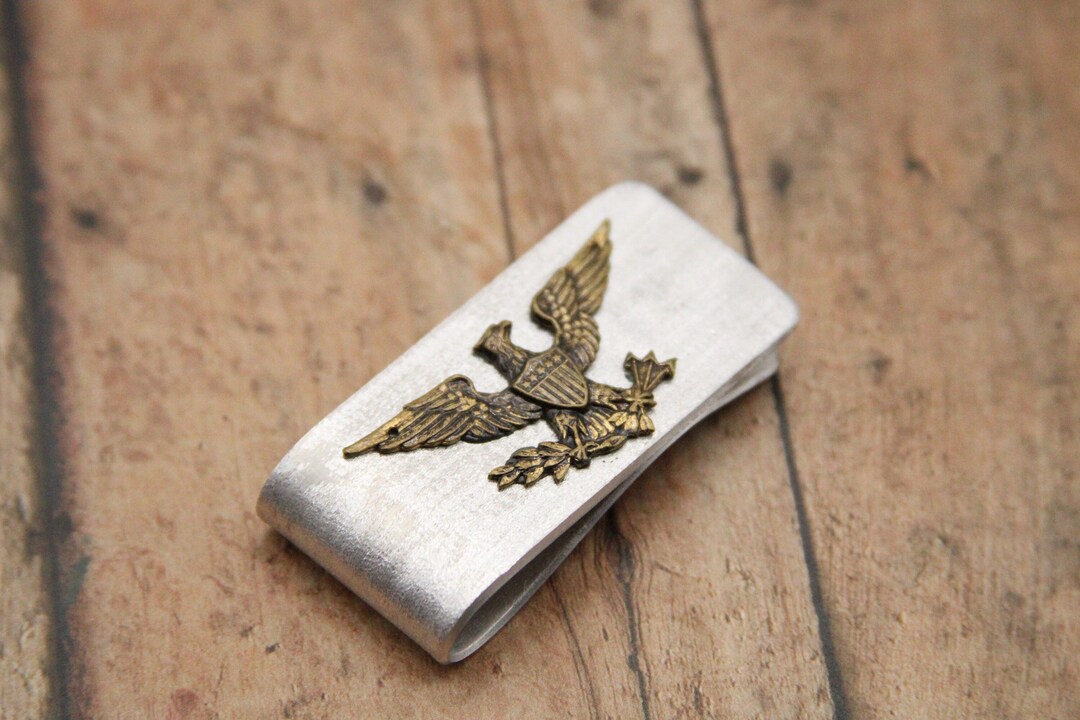 Eagle Money Clip Army Military Accessory Made From Vintage Metal Pin - Etsy