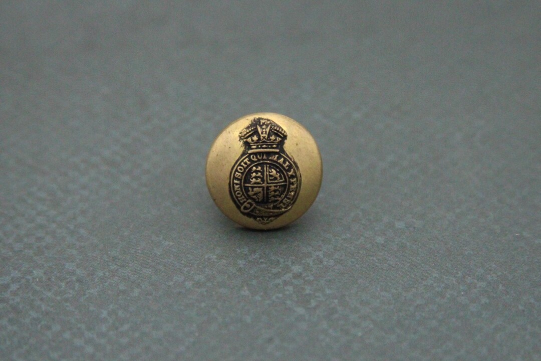 King George V Crest Tie Tack: Vintage Brass Button Lapel Pin - Etsy