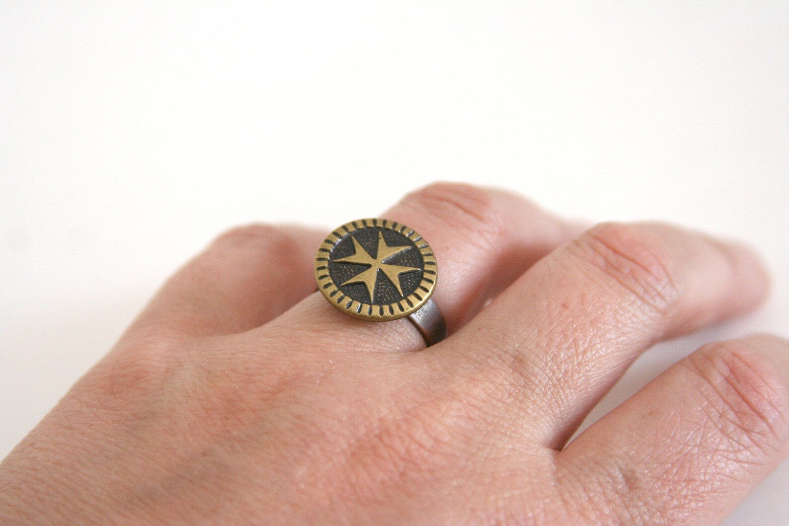 Maltese Cross Ring Knights of Malta Jewelry - Made With a Brass Colored ...