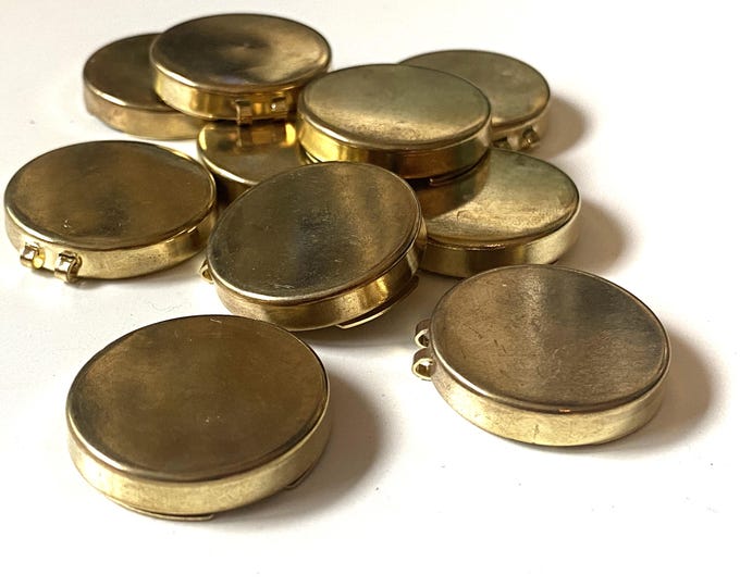 28mm Button Covers SET OF 10 Brass Tone Great for Crafting - Etsy