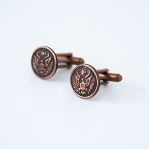 US Army Cuff Links Military Cufflinks Eagle America - Made With Vintage ...