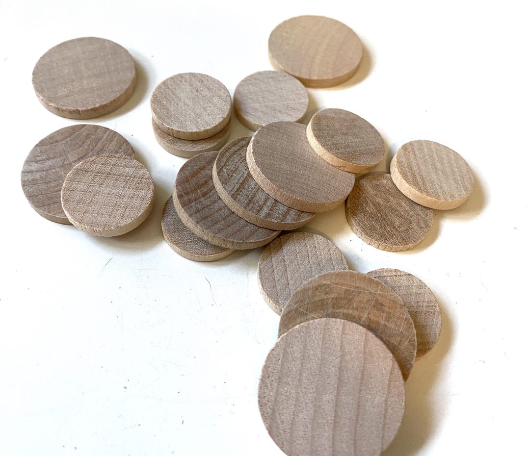 Wooden Discs Small Wood Crafting Circles LOT of 18 Two Sizes - Etsy