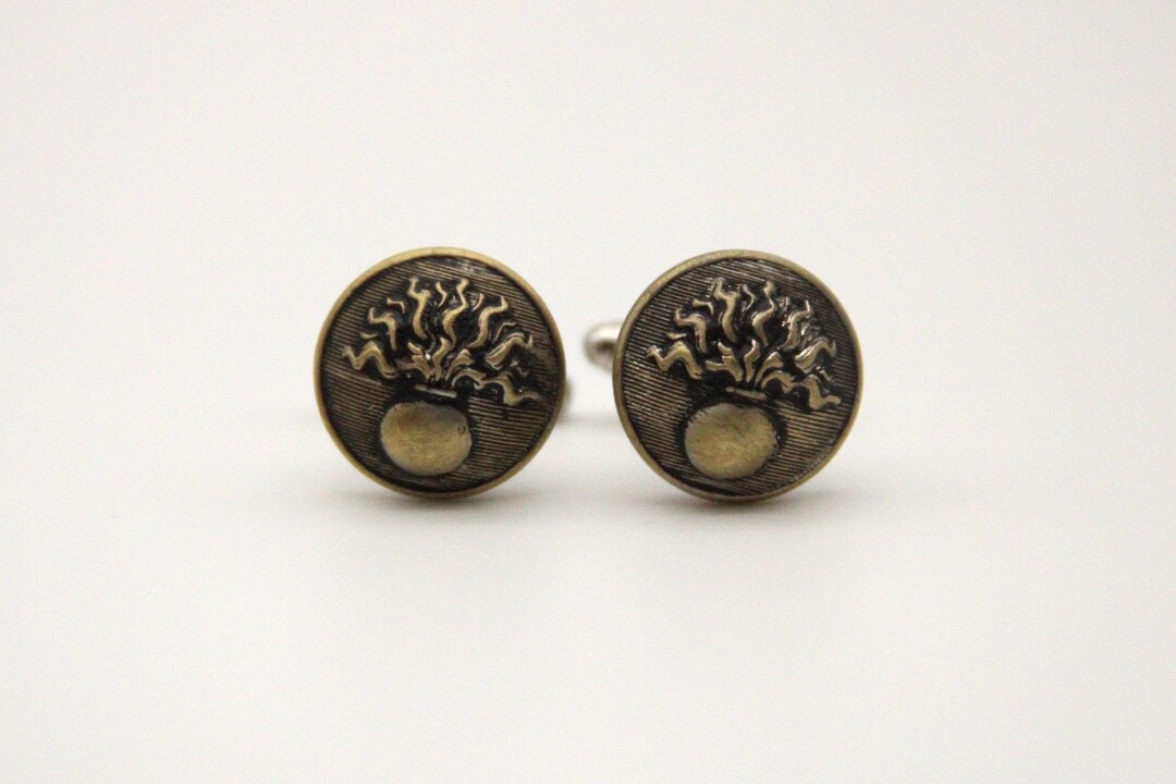 Flaming Grenade Cufflinks Army Cuff Links French Military - Made With ...