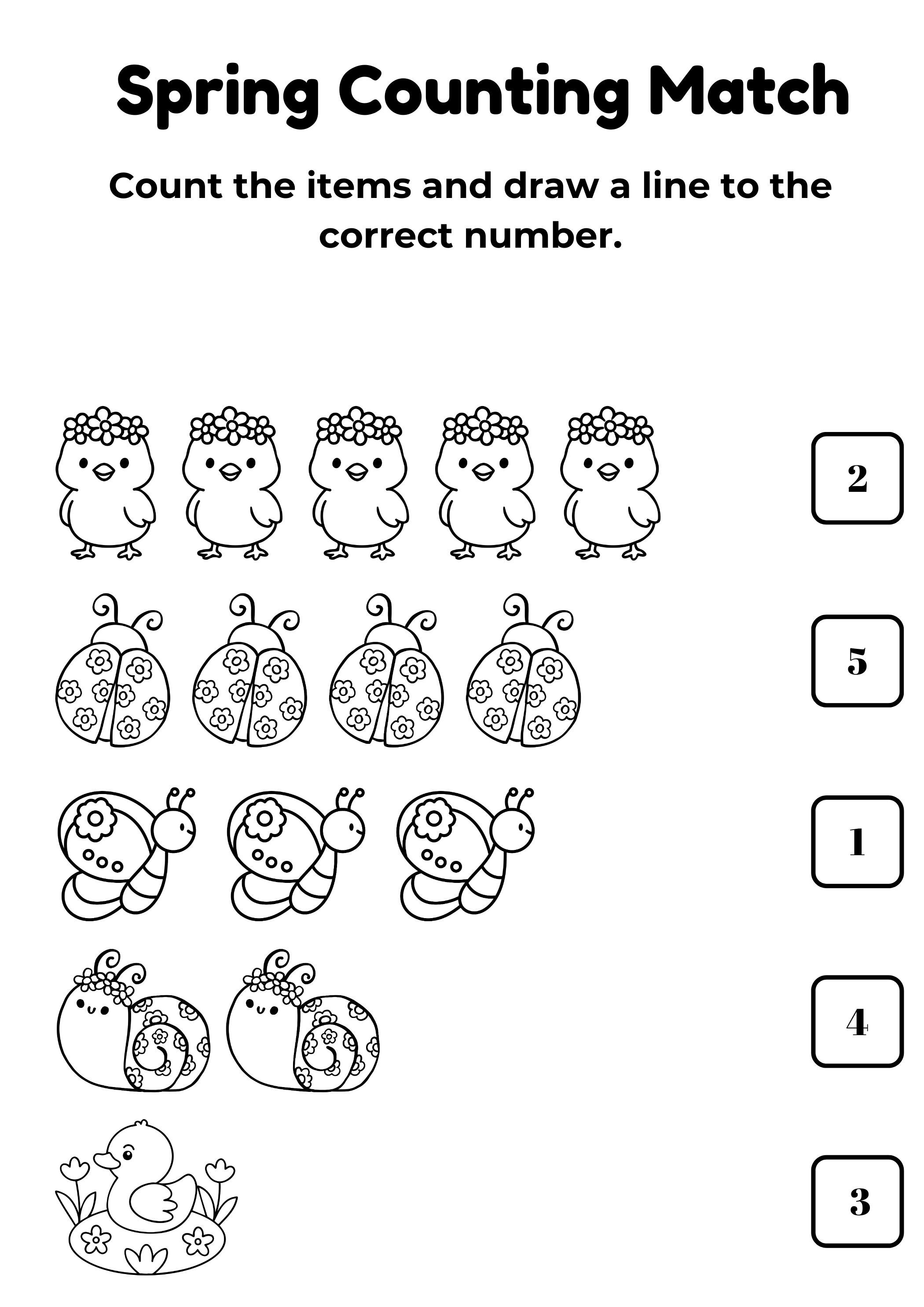 Spring I-spy Activity Printable | Counting, Maze, Craft (digital ...