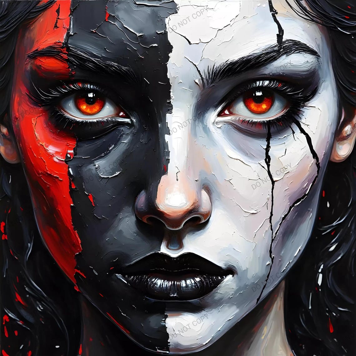 Duality of the Mask Digital Painting | Wall Art | T-shirt Design ...