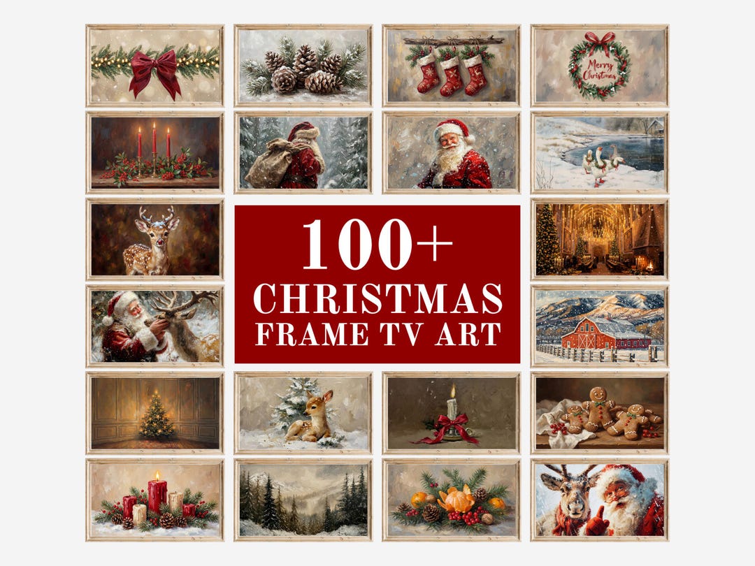 100+ Christmas Frame TV Art Bundle – Samsung Frame TV Art Collection ...